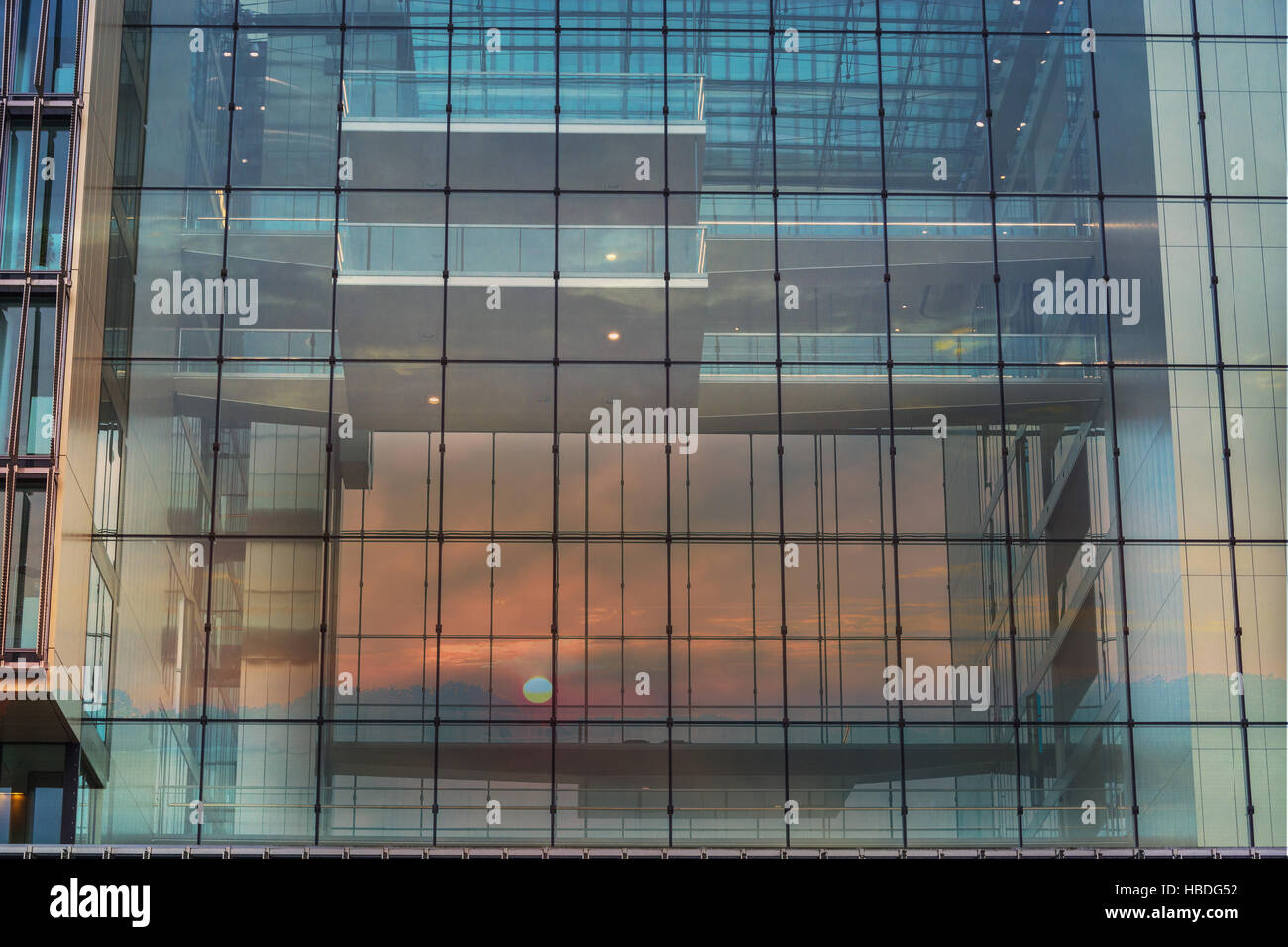 Office Building Sunset Stock Photo - Alamy