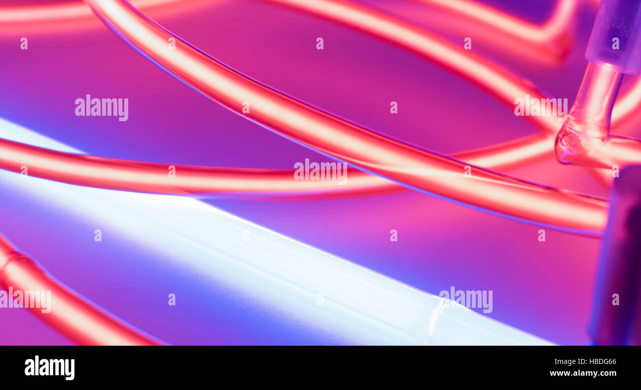 Round red neon light signs Stock Photo - Alamy