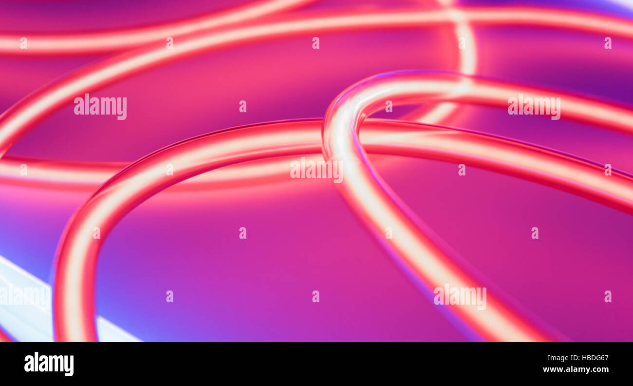 Circle neon light lamp Stock Photo - Alamy