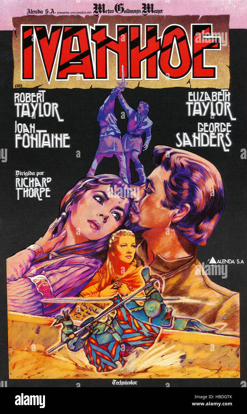 IVANHOE, from left: Elizabeth Taylor, Joan Fontaine, Robert Taylor ...