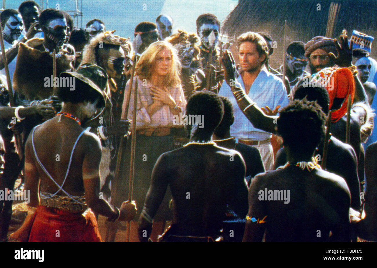 THE JEWEL OF THE NILE, center from left: Kathleen Turner, Michael ...