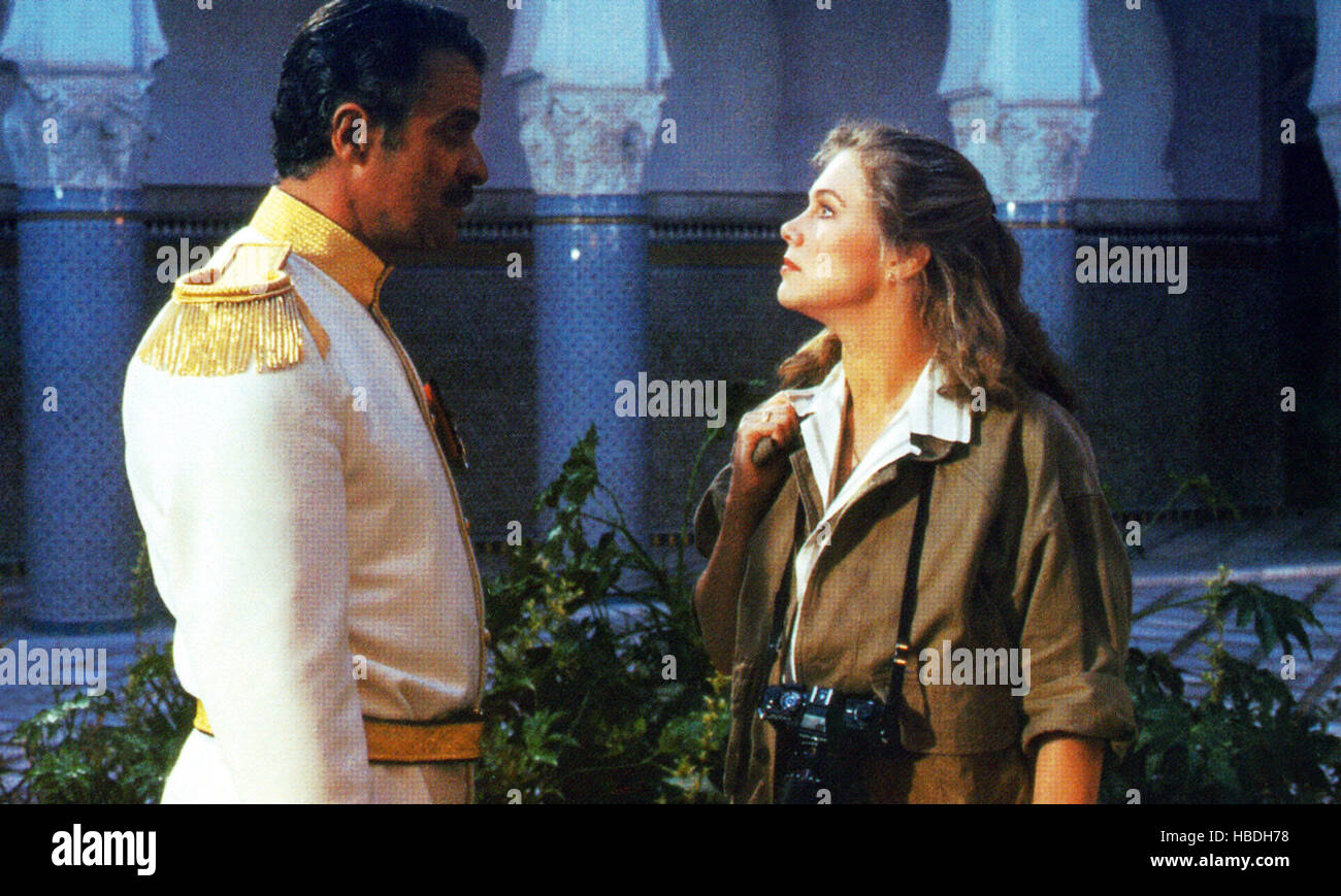 THE JEWEL OF THE NILE, from left: Spiros Focas, Kathleen Turner, 1985, TM & Copyright © 20th ...