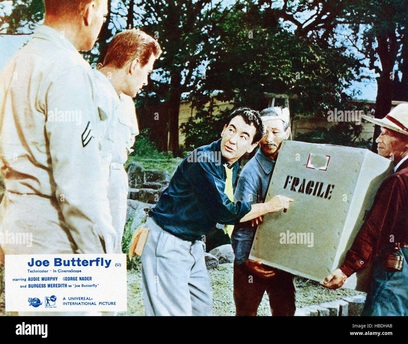 JOE BUTTERFLY, George nader (second from left), Burgess Meredith ...