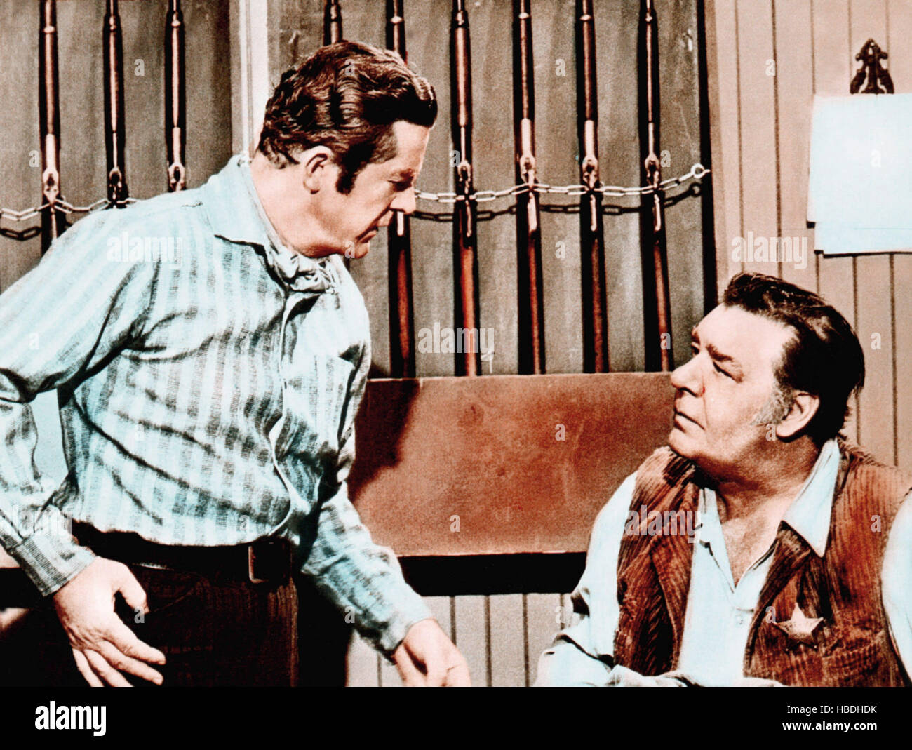 JOHNNY RENO, from left, Dana Andrews, Lon Chaney, Jr., 1966 Stock Photo ...