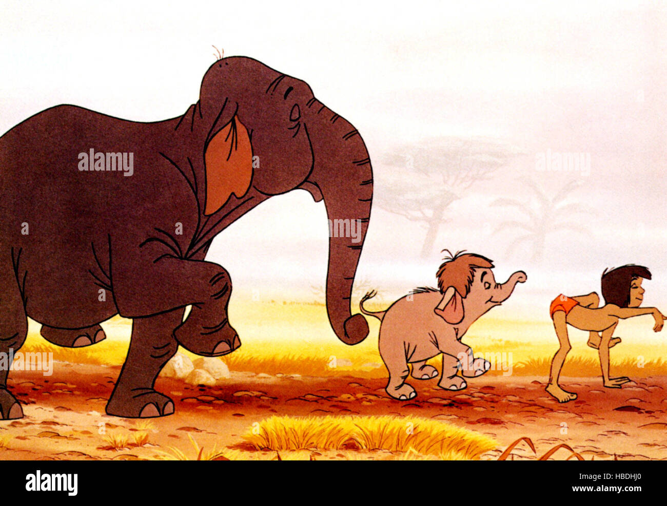 THE JUNGLE BOOK, from left: Col. Hathi, Junior, Mowgli, 1967 Stock ...