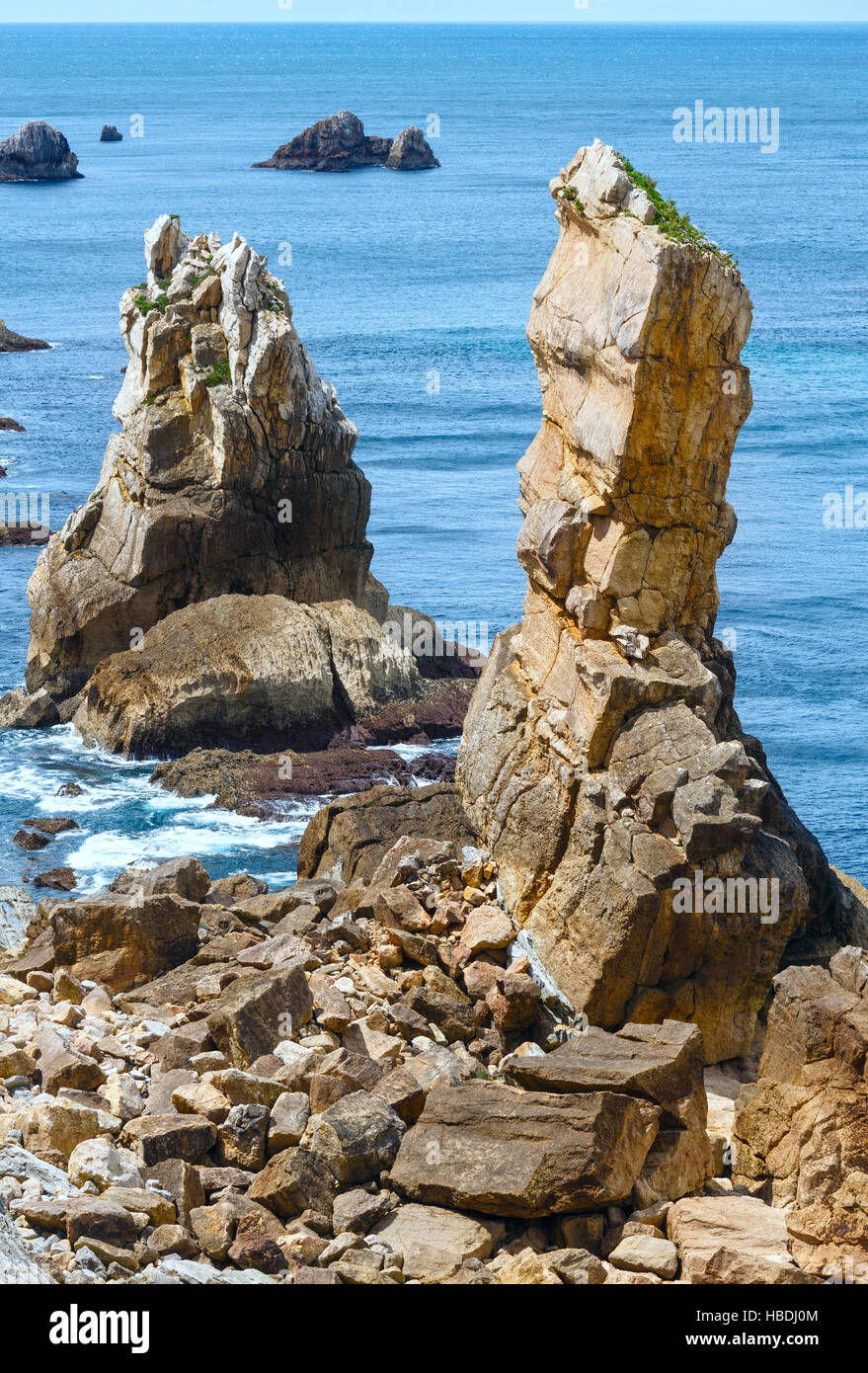 Atlantic ocean coastline near Portio Beach Stock Photo - Alamy
