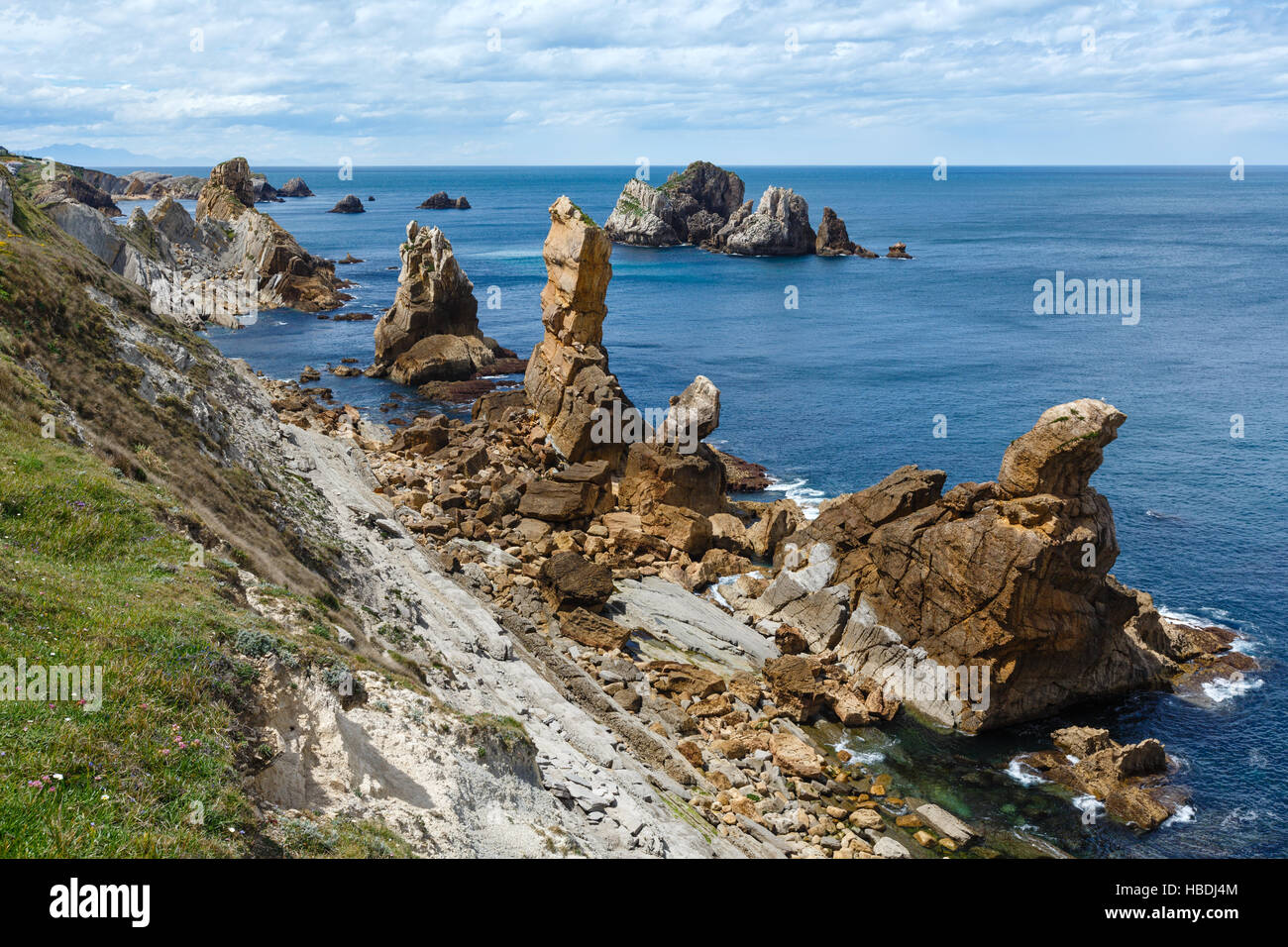 Atlantic ocean coastline near Portio Beach Stock Photo - Alamy