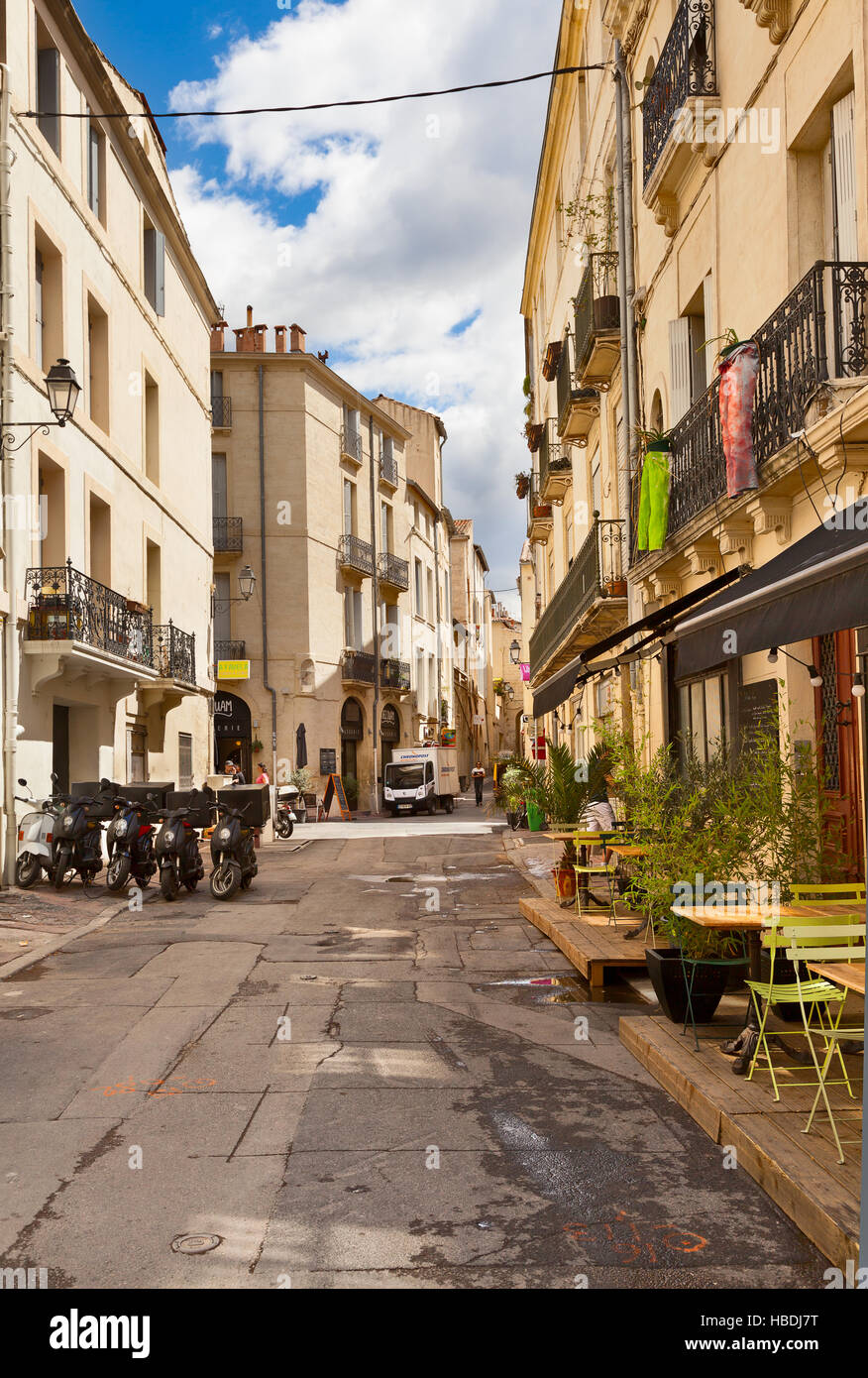 Street of Montpellier in France Stock Photo - Alamy
