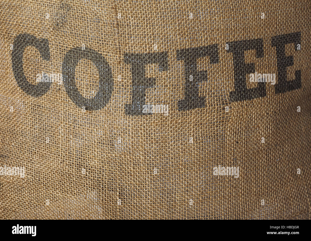 Roasted coffee sack Stock Photo - Alamy