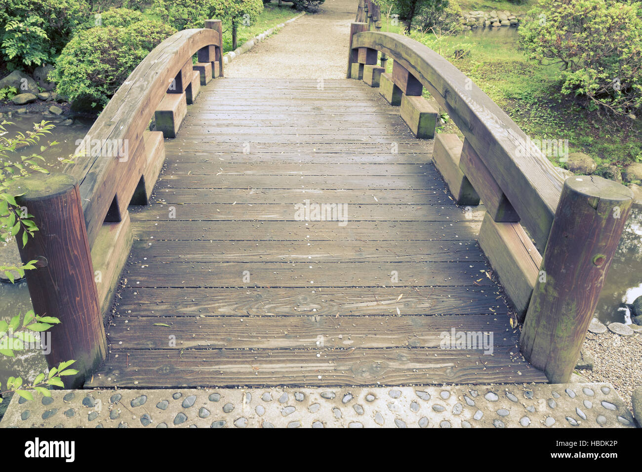 Timber plank bridge hi-res stock photography and images - Alamy