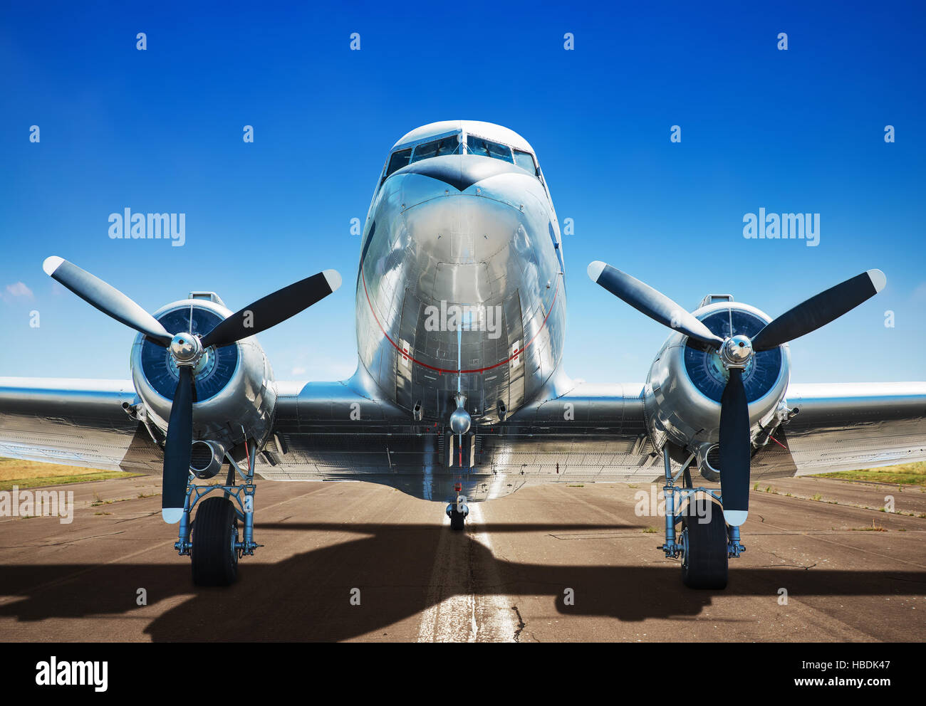 airplane on a runway Stock Photo - Alamy