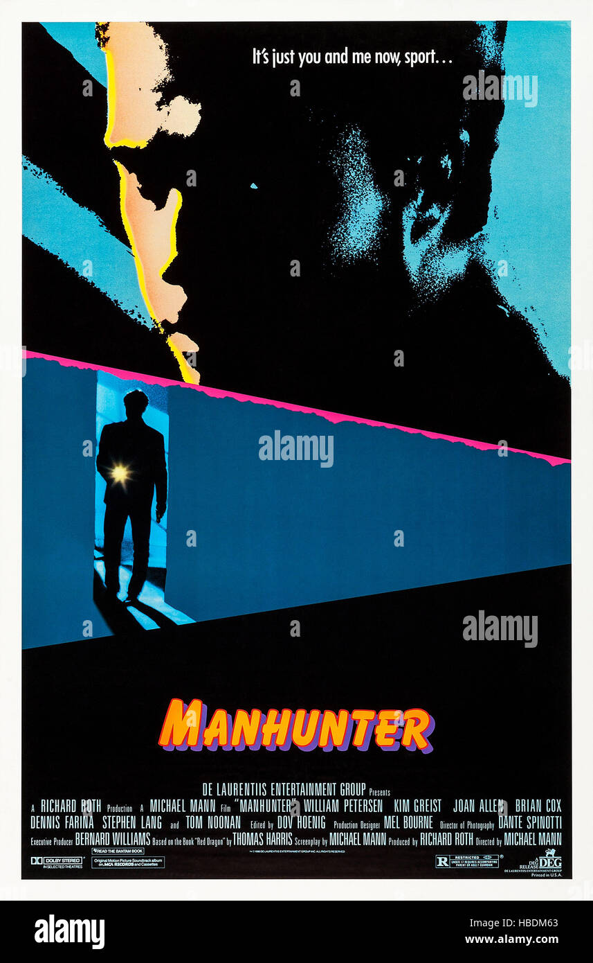MANHUNTER, US poster art, 1986, ©De Laurentiis Entertainment Group ...