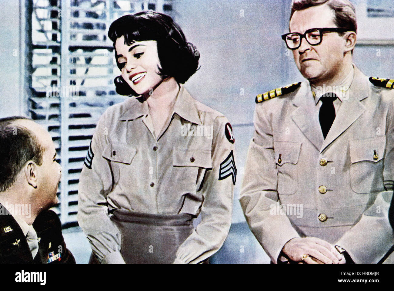 MCHALE'S NAVY, from left: Susan Silo, Tim Conway, Joe Flynn, 1964 Stock ...