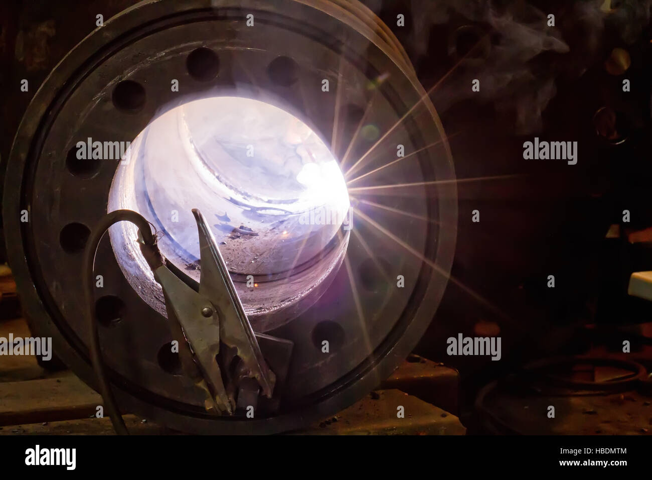 arc inside of the weldment Stock Photo - Alamy