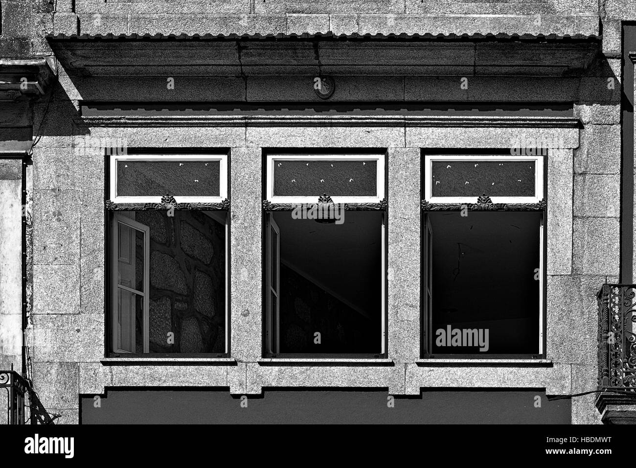 Old open window Black and White Stock Photos & Images - Alamy