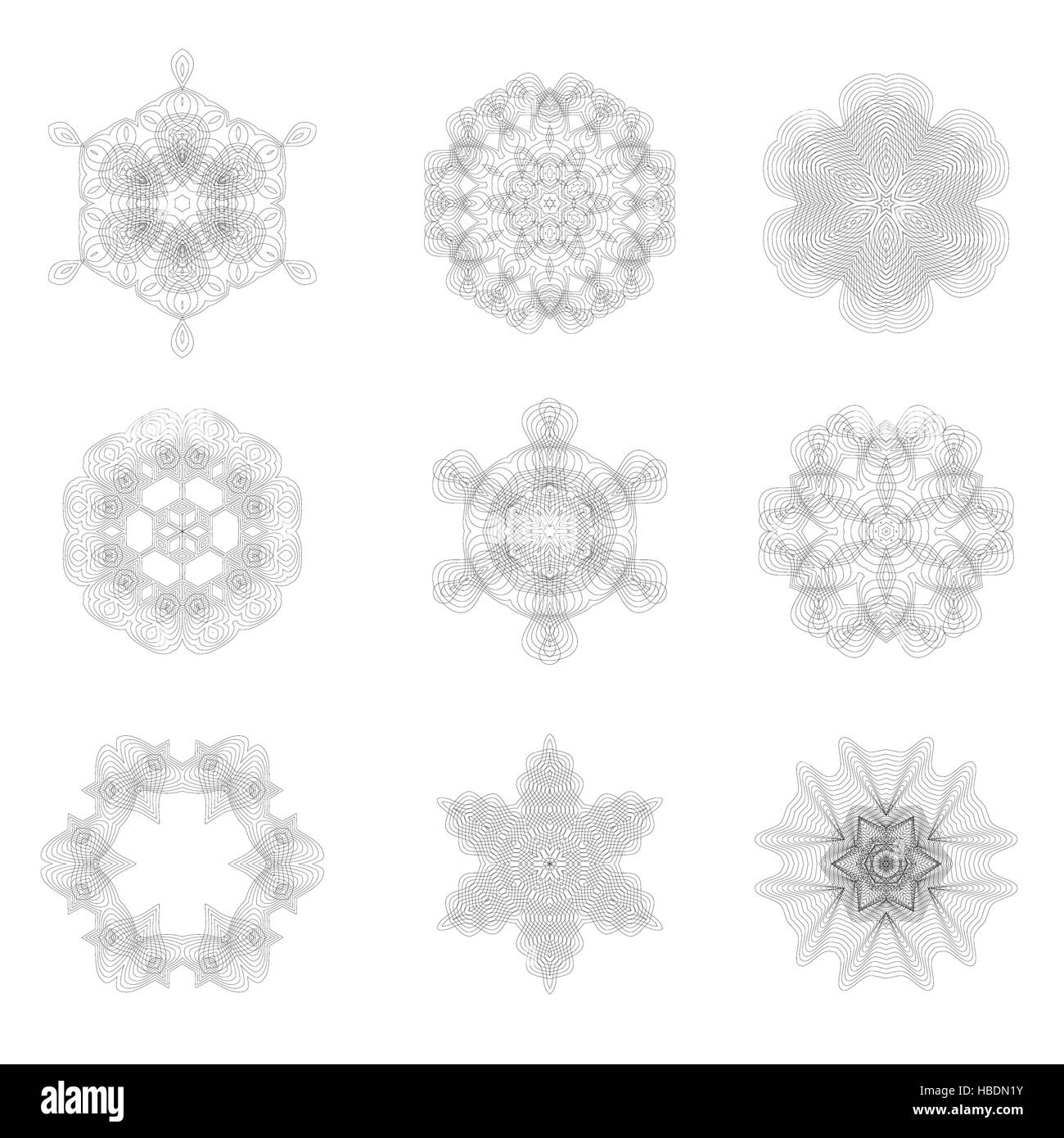 Set of Rosettes Isolated Stock Photo - Alamy