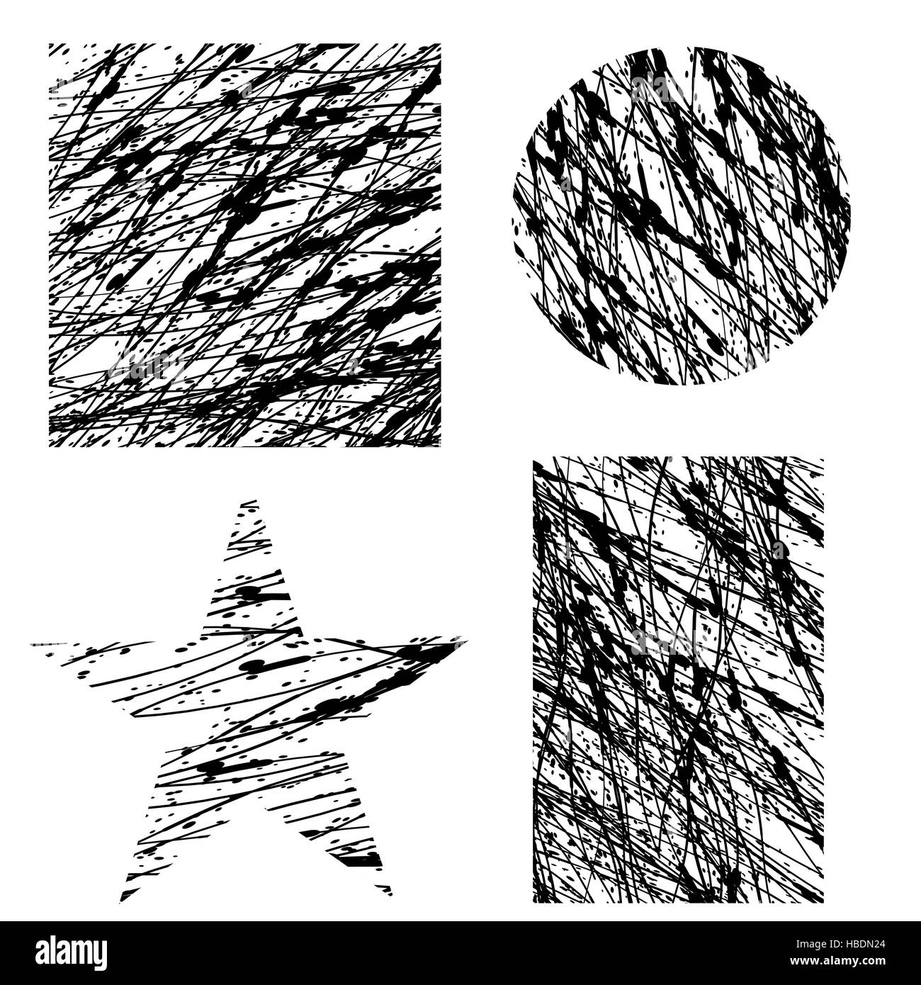 Set different grunge shapes hi-res stock photography and images - Alamy