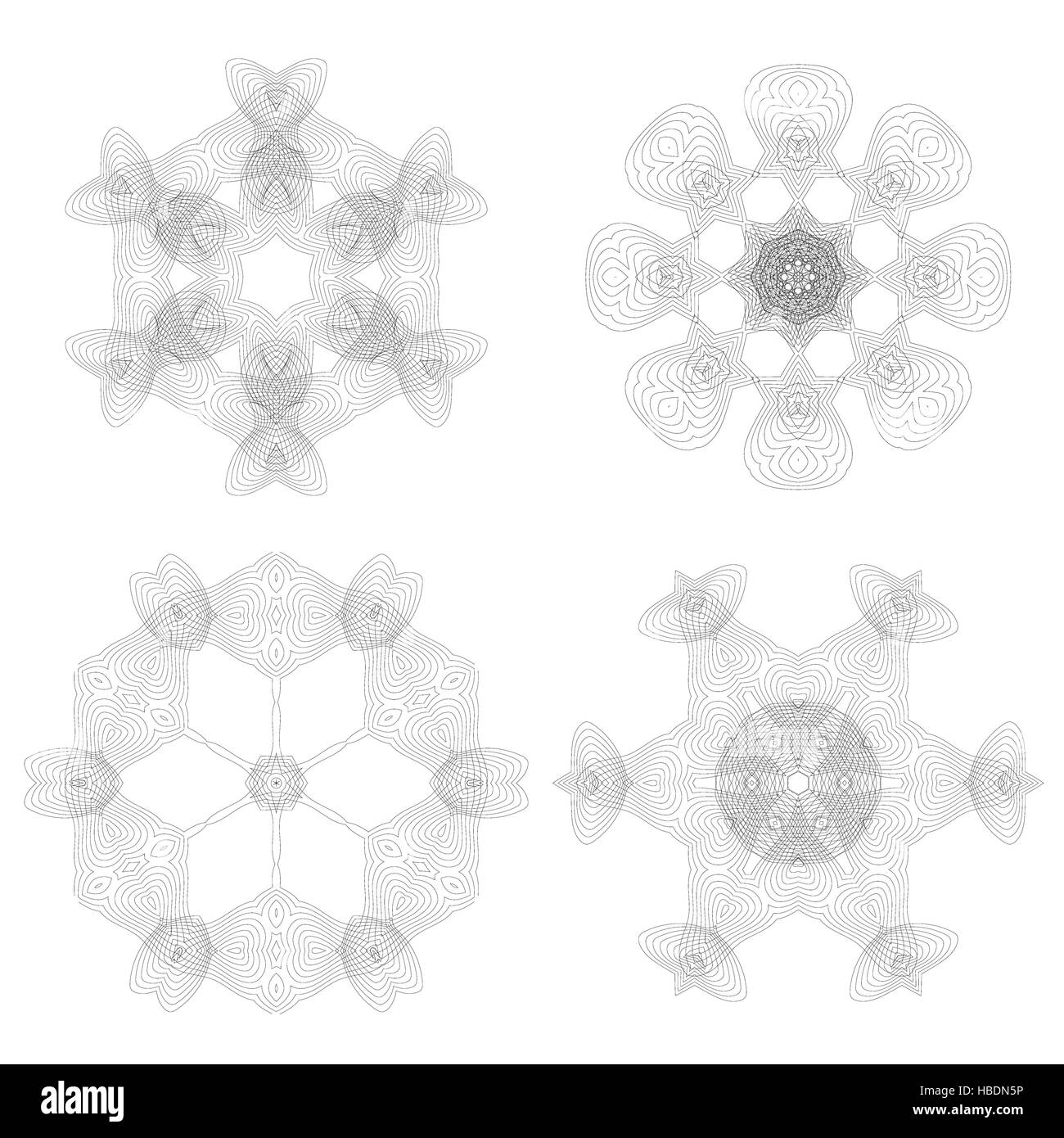 Set of Rosettes Stock Photo - Alamy