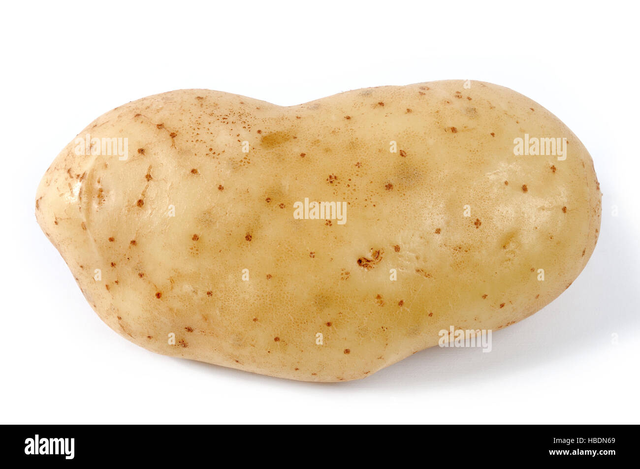 Front of a potato view on white background Stock Photo - Alamy