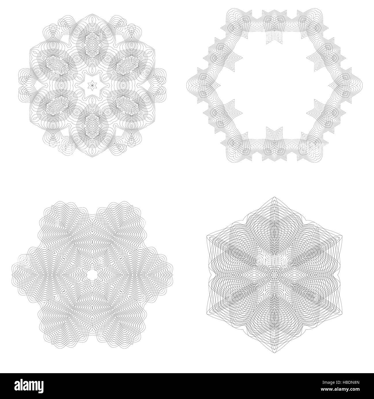 Set of Rosettes Isolated Stock Photo - Alamy