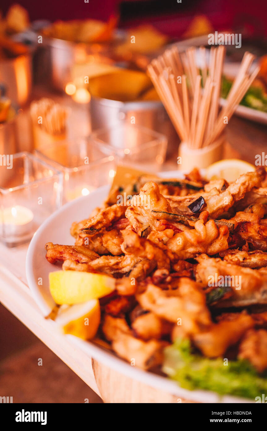 Italian traditional buffet in gourmet restaurant Stock Photo - Alamy