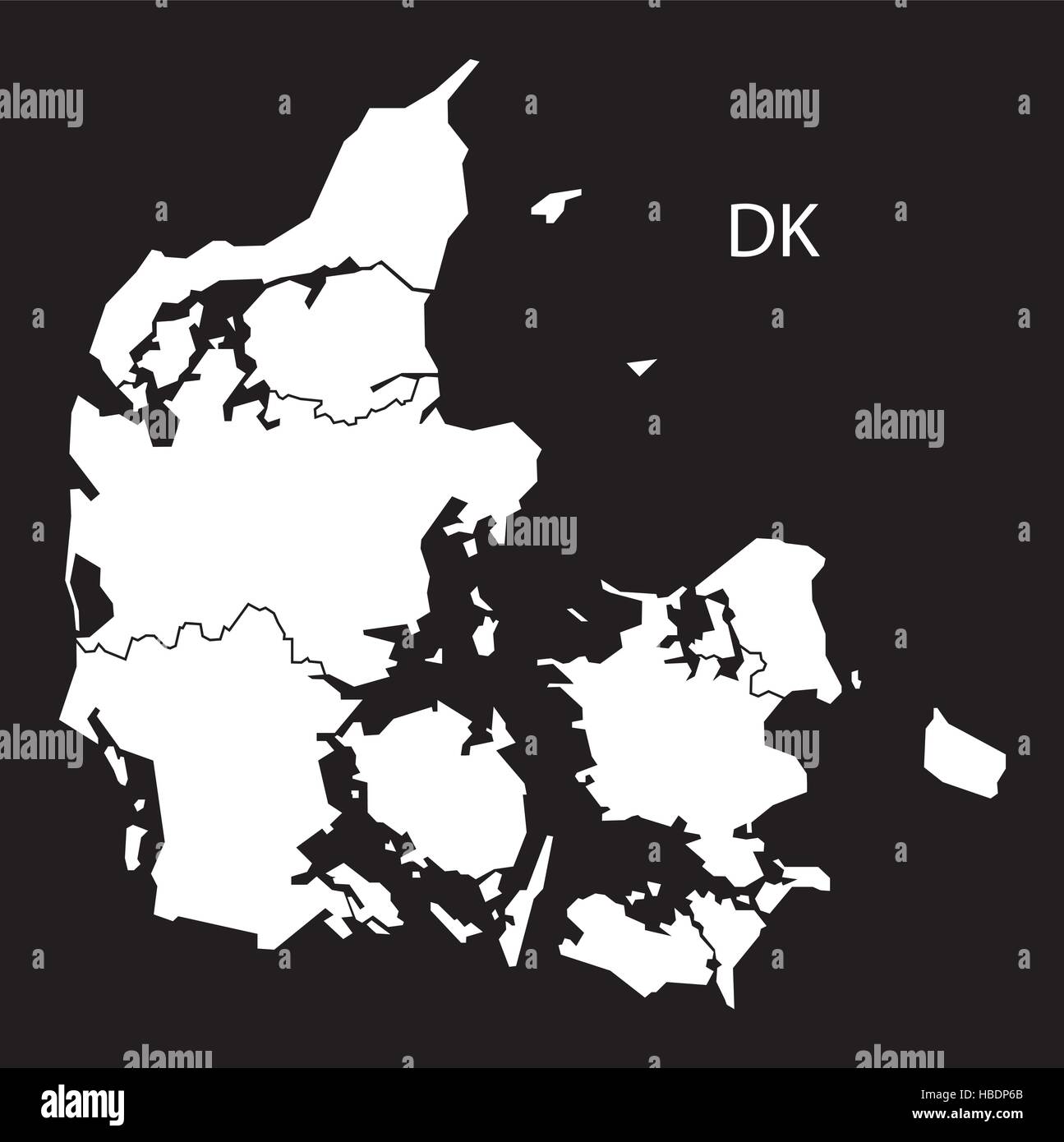 Modern map denmark regions hi-res stock photography and images - Alamy