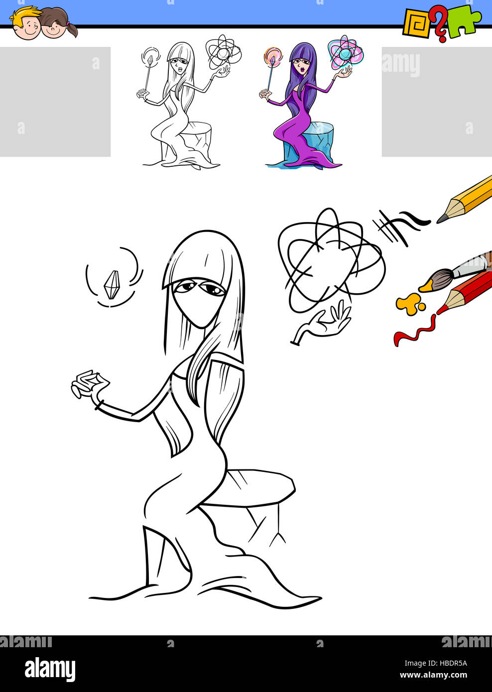 Draw color exercise hi-res stock photography and images - Alamy