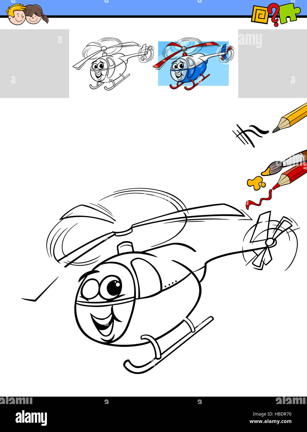 Draw color exercise hi-res stock photography and images - Alamy