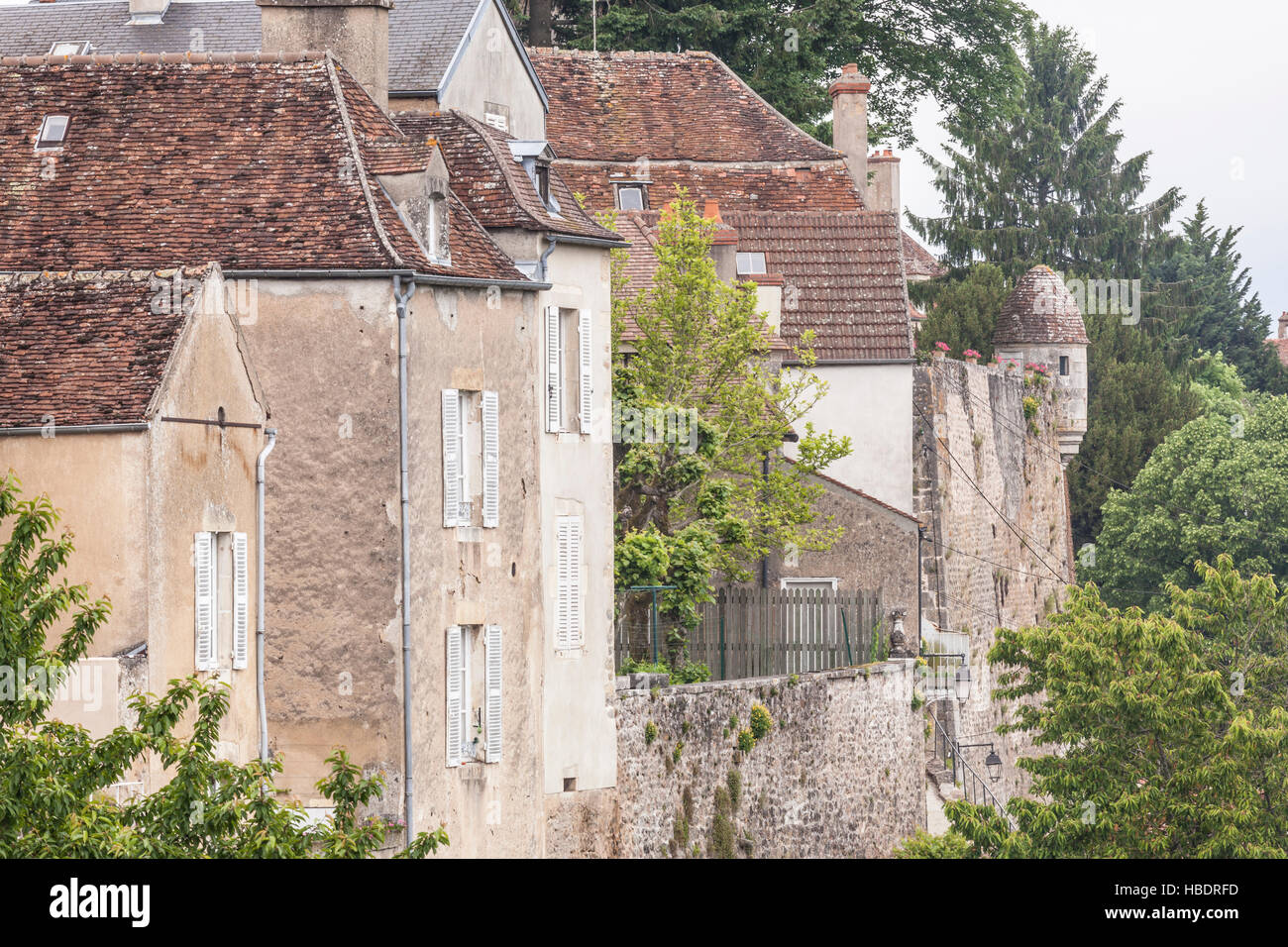 The old ramparts in Avallon, Burgundy Stock Photo - Alamy