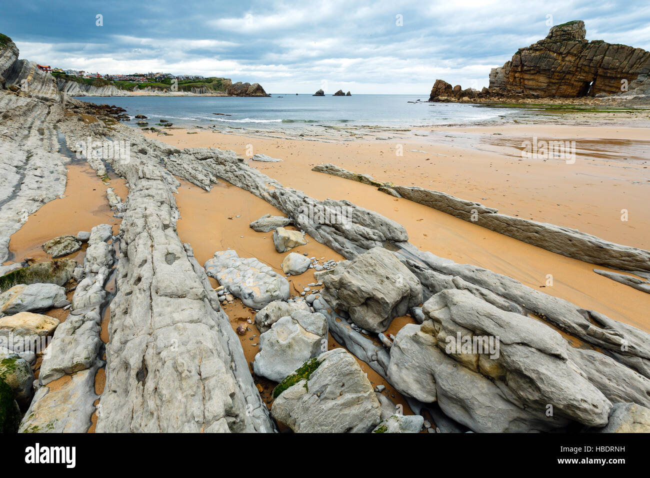 Portio Beach coastline landscape Stock Photo - Alamy