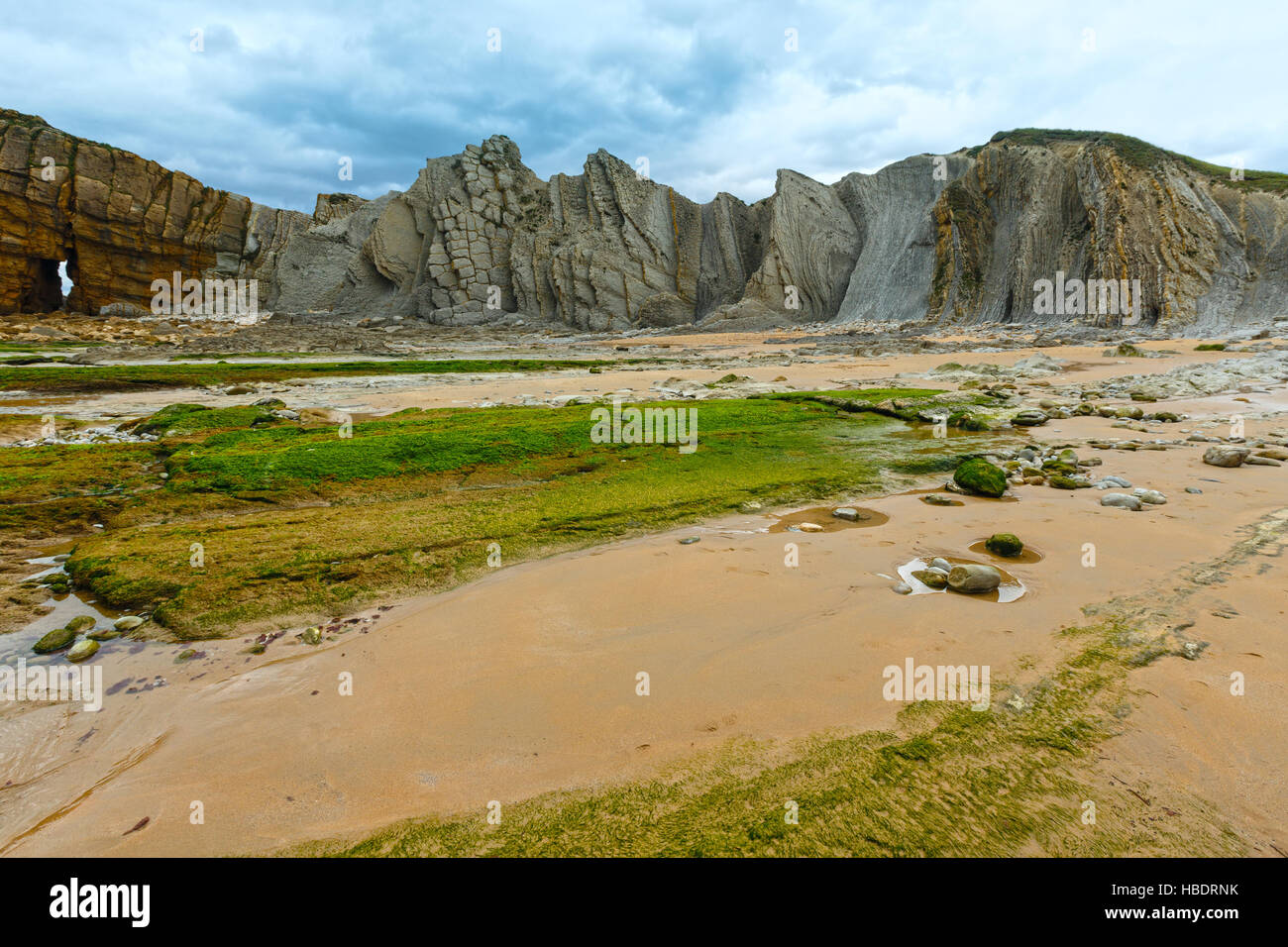 Portio Beach coastline landscape Stock Photo - Alamy