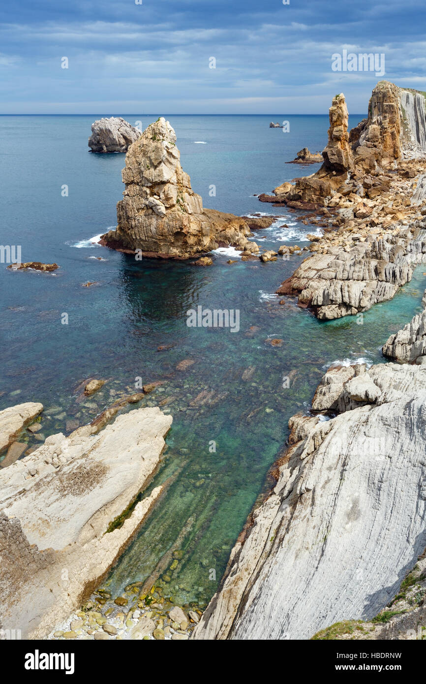 Atlantic ocean coastline near Portio Beach Stock Photo - Alamy
