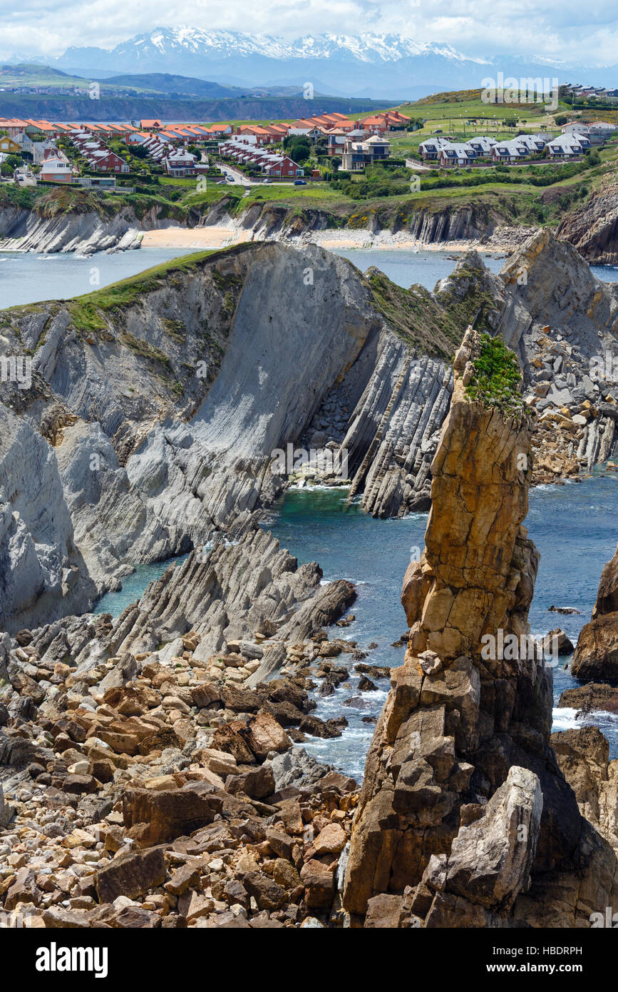 Atlantic ocean coastline near Portio Beach Stock Photo - Alamy