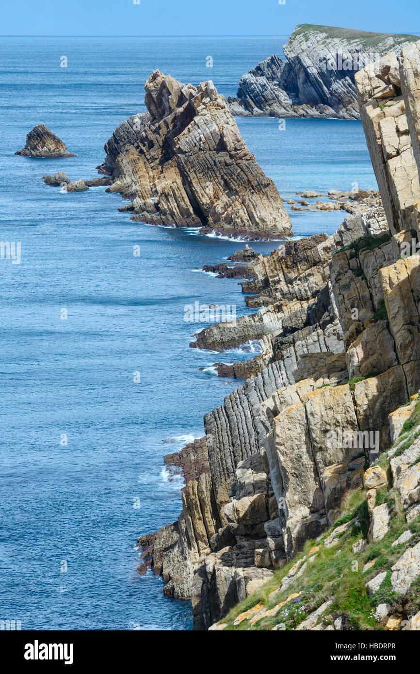 Atlantic ocean coastline near Portio Beach Stock Photo - Alamy