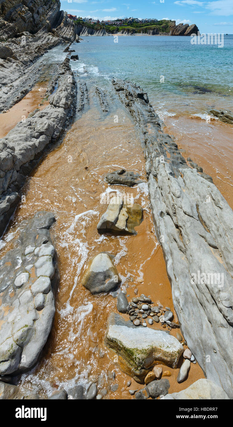 Portio Beach coastline landscape Stock Photo - Alamy