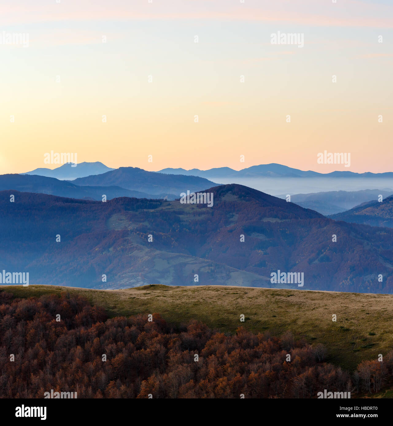 Early dawn in mountains Stock Photo - Alamy