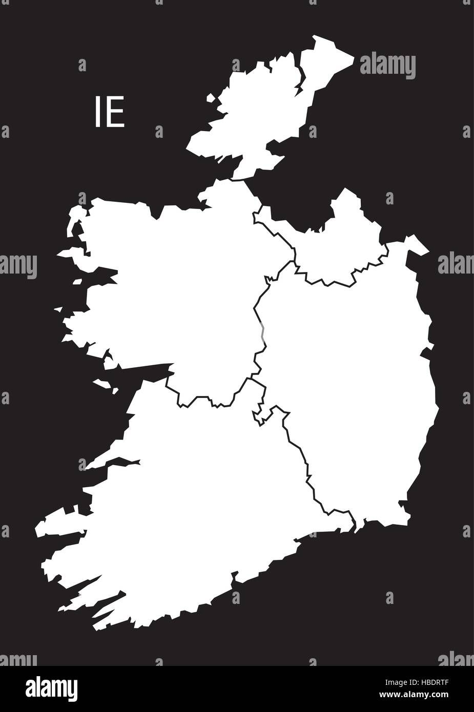 Map of ireland counties Stock Vector Images - Alamy