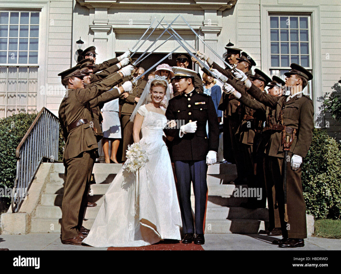 FIRST TO FIGHT, center: Marilyn Devin, Chad Everett, 1967 Stock Photo ...