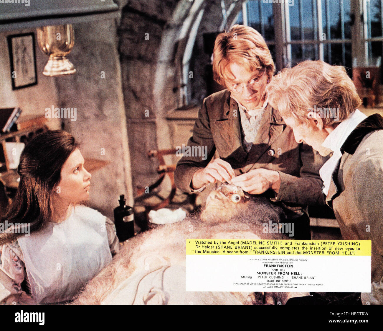 FRANENSTEIN AND THE MONSTER FROM HELL, from left: Madeline Smith, Shane ...
