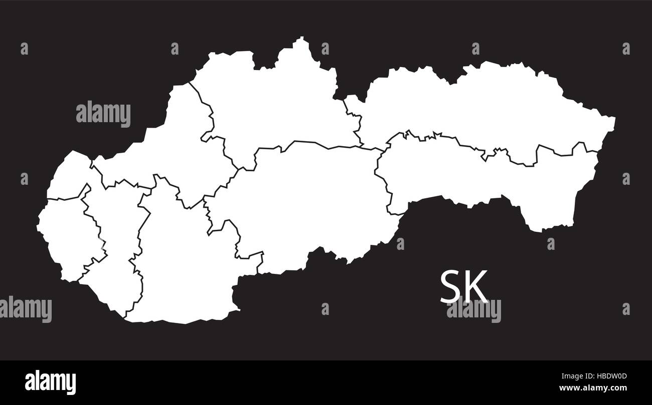 Map slovakia regions simple hi-res stock photography and images - Alamy