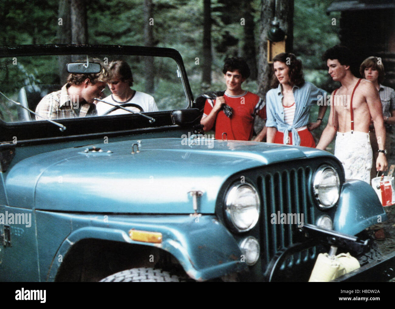 FRIDAY THE 13TH, Mark Nelson (in truck), standing from left: Kevin ...