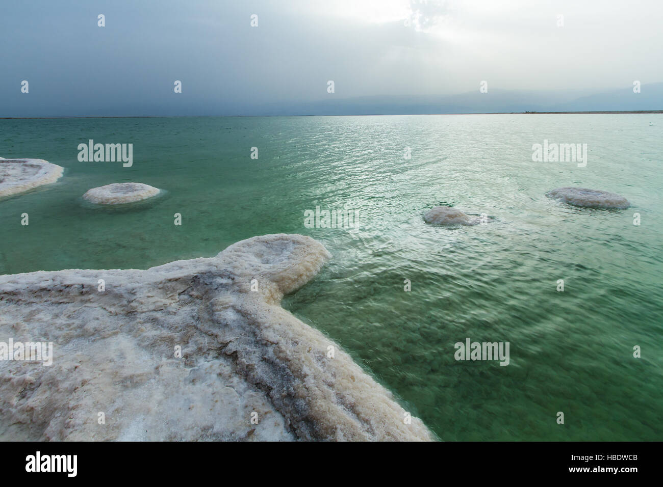 Beautiful photo coast of the Dead Sea , Israel . Bokeh Stock Photo - Alamy