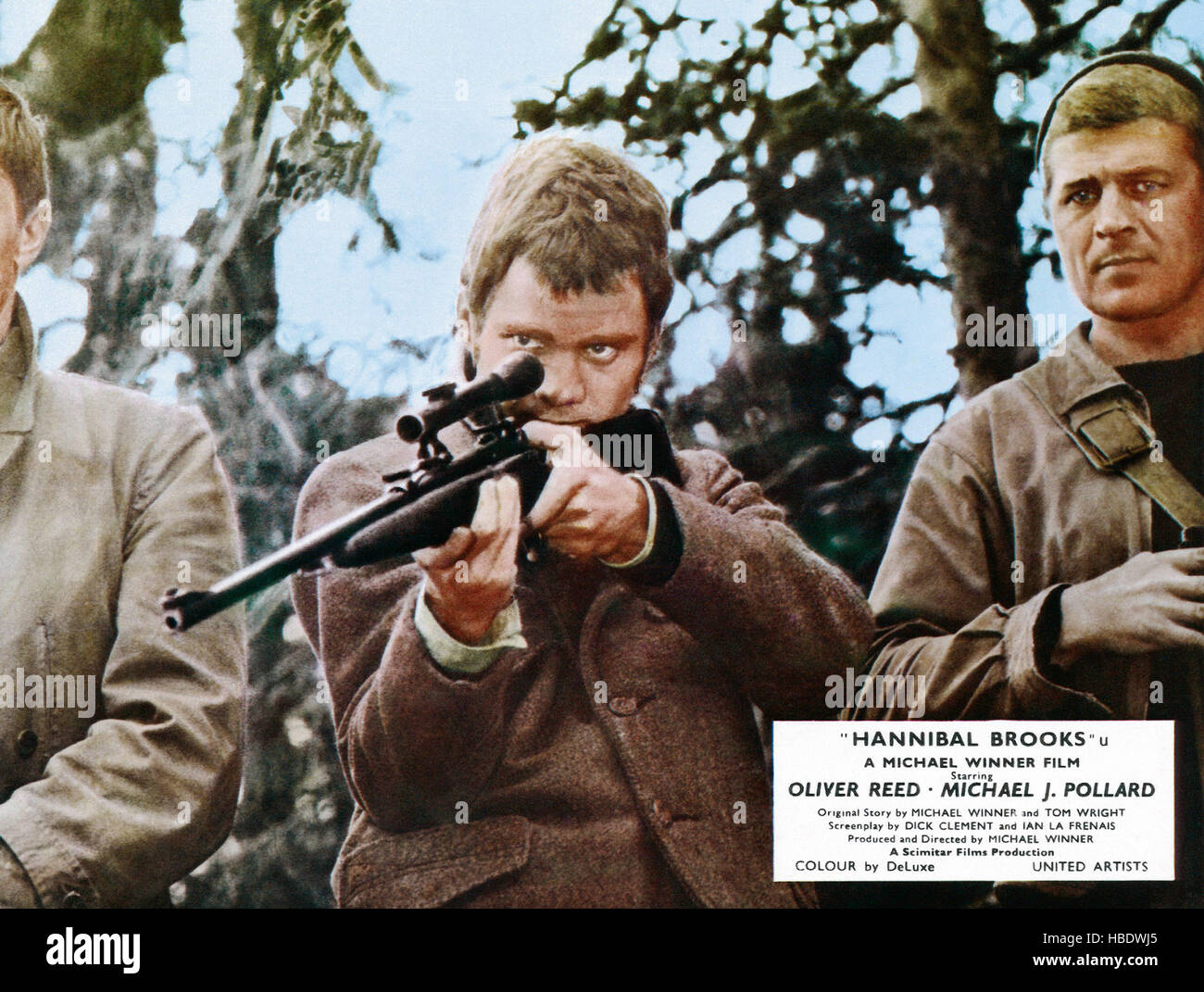 HANNIBAL BROOKS, from left: Michael J. Pollard (rifle), Helmut Lohner ...