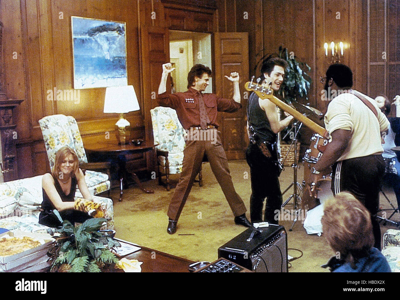 HARD TO HOLD, Patti Hansen (seated), Rick Springfield (necktie), 1984 ...