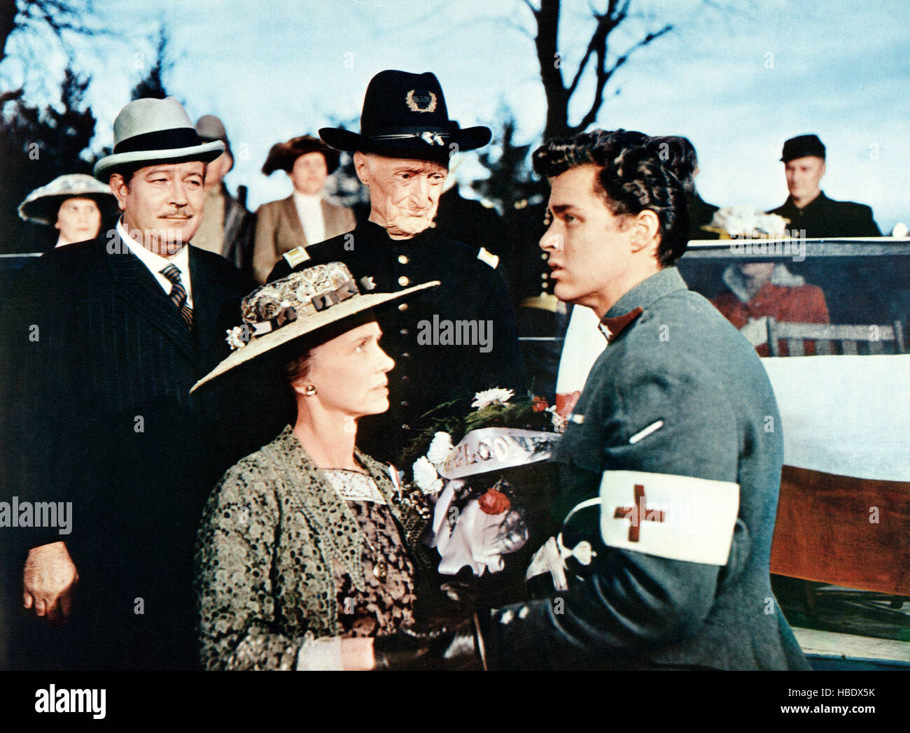 HEMINGWAY'S ADVENTURES OF A YOUNG MAN, front from left: Jessica Tandy ...
