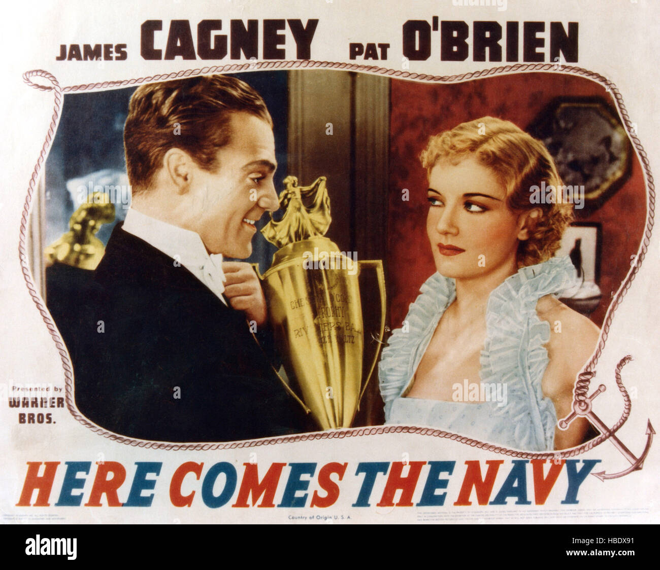 HERE COMES THE NAVY, from left: James Cagney, Dorothy Tree, 1934 Stock ...