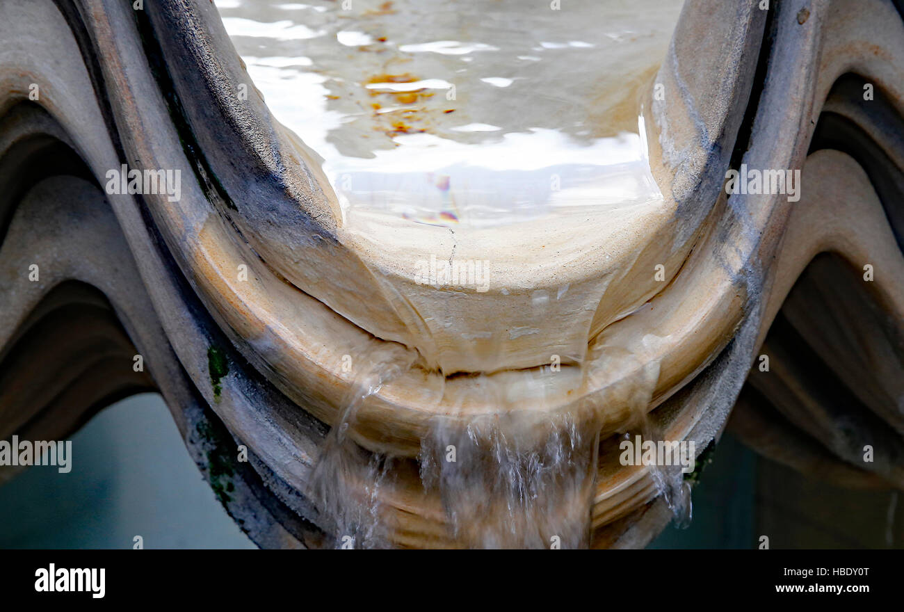 Water flowing from a shell sculpture Stock Photo - Alamy