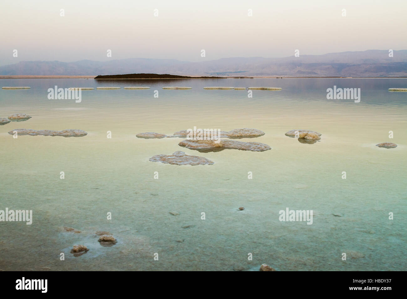 Beautiful photo coast of the Dead Sea , Israel . Bokeh Stock Photo - Alamy