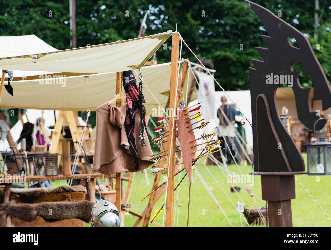 Objects of medieval chivalry Stock Photo - Alamy