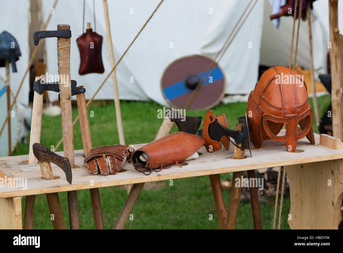 Objects of medieval chivalry Stock Photo - Alamy